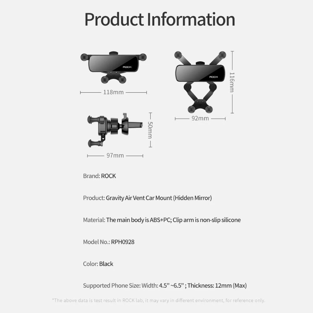 پایه نگهدارنده گوشی موبایل راک مدل RPH0928