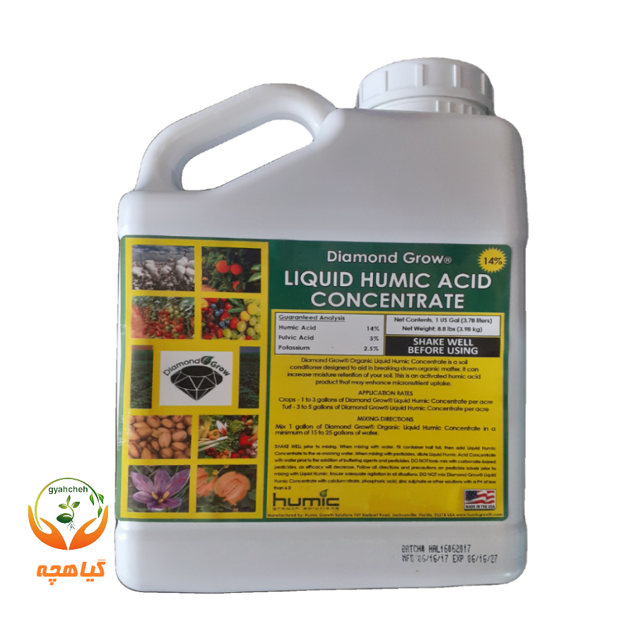 خرید هیومیک اسید 14% مایع دایموند گرو آمریکا | 4لیتری